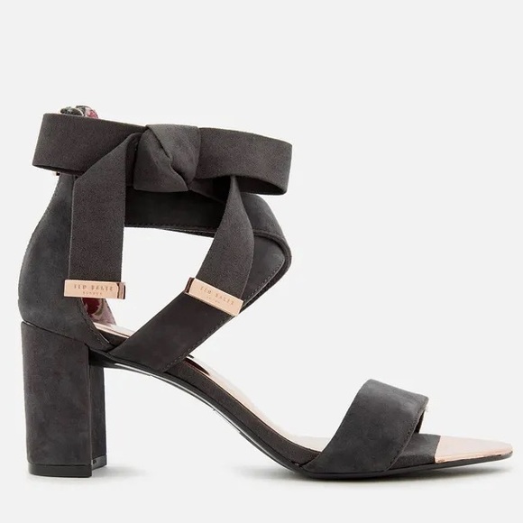 Ted Baker London | Shoes | Ted Baker Gray Noxen 2 Suede Block Heeled ...